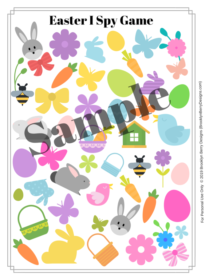 Free Easter I Spy Printable - Brooklyn Berry Designs