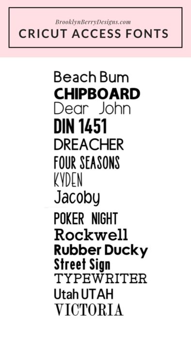 Best Cricut Access Fonts 2023 