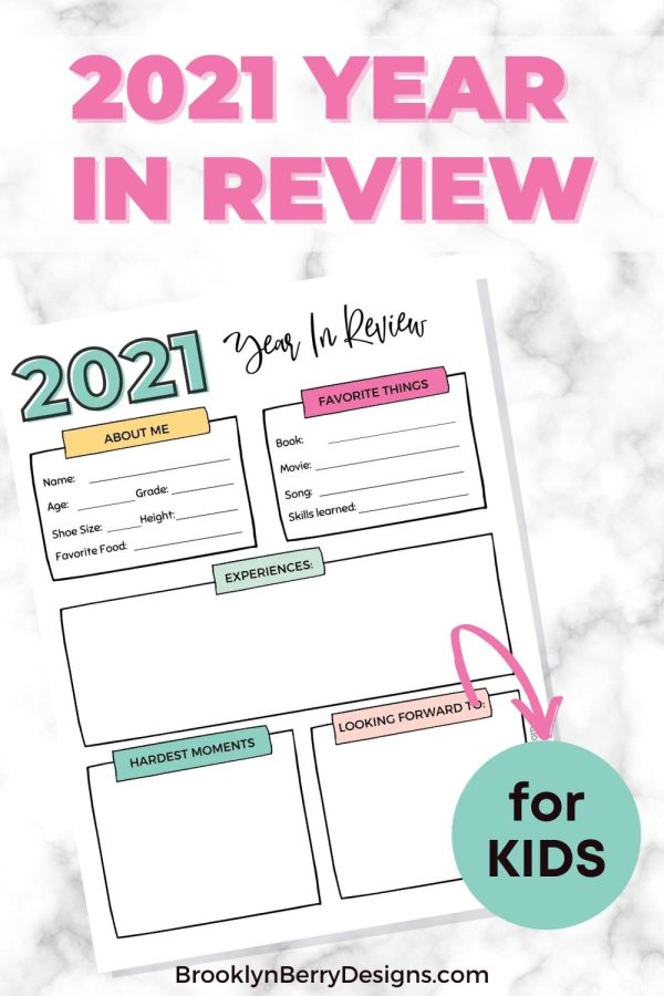 FREE Year In Review Printable - Brooklyn Berry Designs