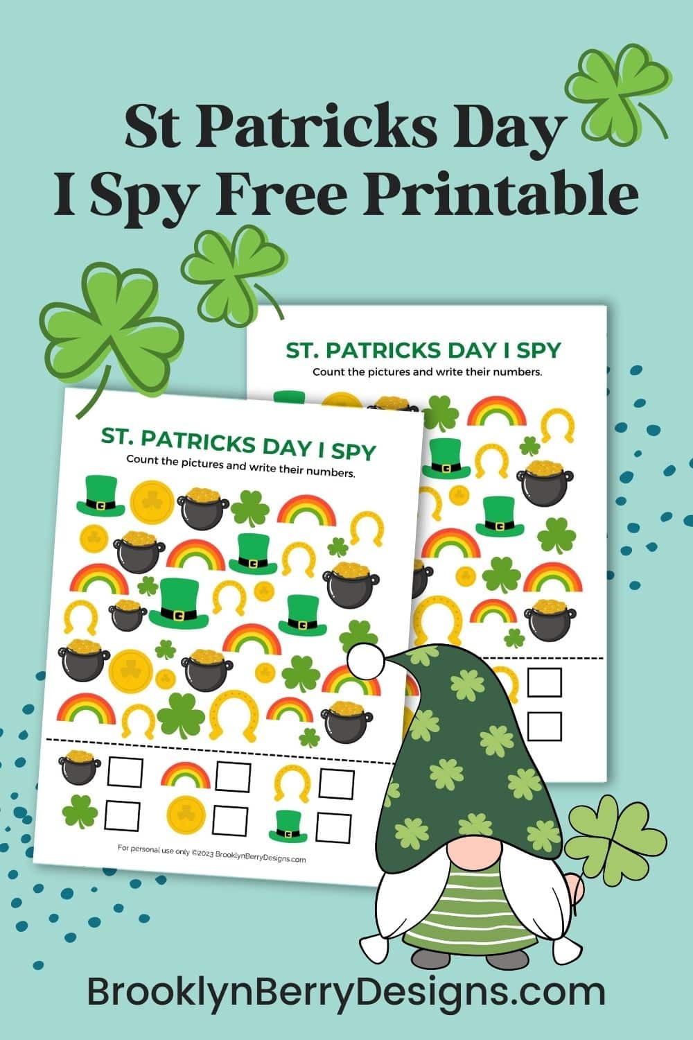 St Patricks Day I Spy Free Printable - Brooklyn Berry Designs