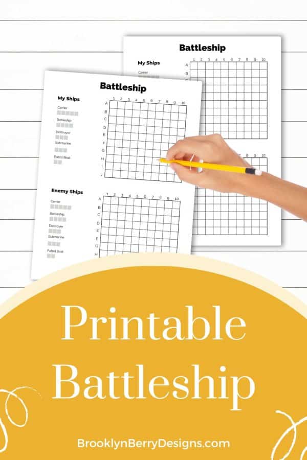 Printable Battleship Game Board - Brooklyn Berry Designs Printable Battleship Game Board - Brooklyn Berry Designs