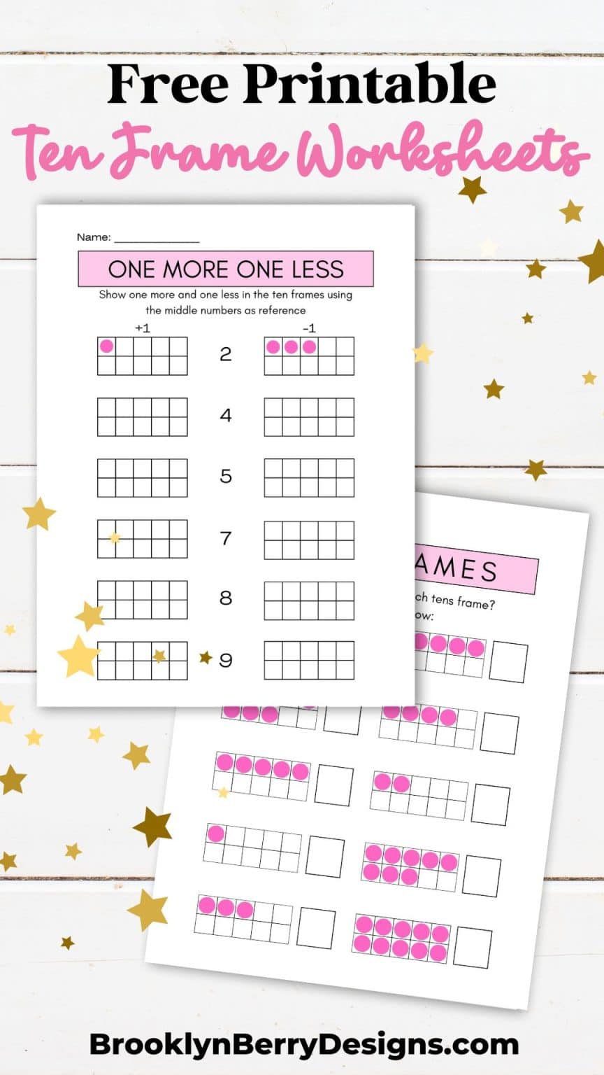 Free Printable Ten Frame Cards For School Activities - Brooklyn Berry ...